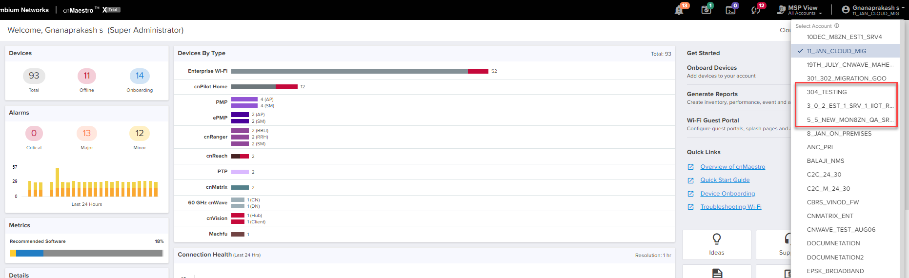 Create and manage accounts